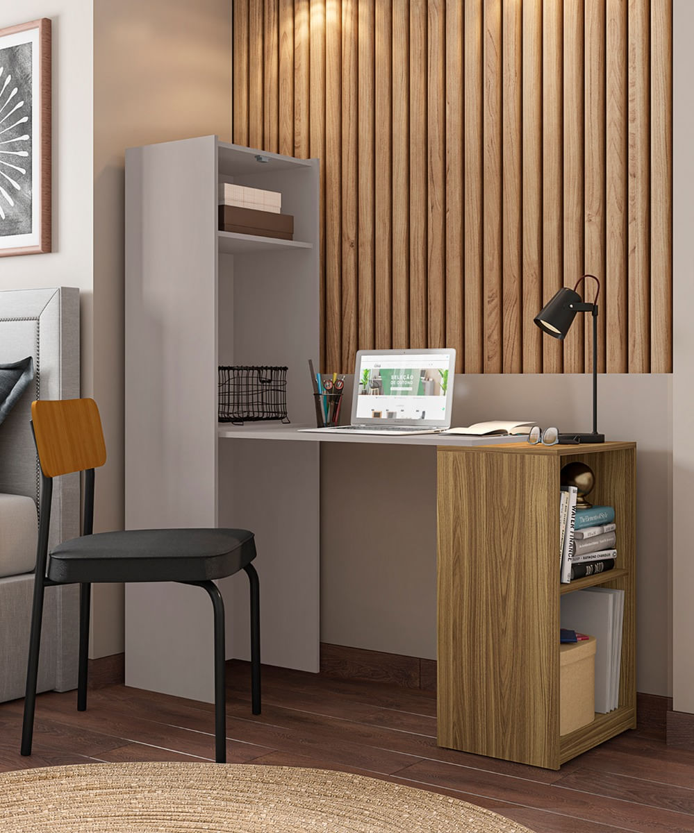 Mueble Multiuso Armario/Escritorio Multimax Taupe/Miel - Colsein - Dekosas