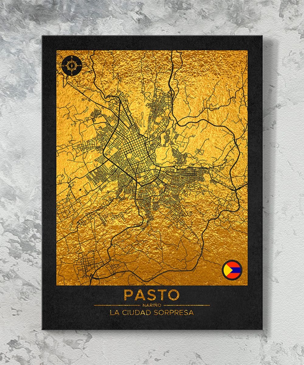 Cuadro Mapa Pasto - Interior P - Dekosas