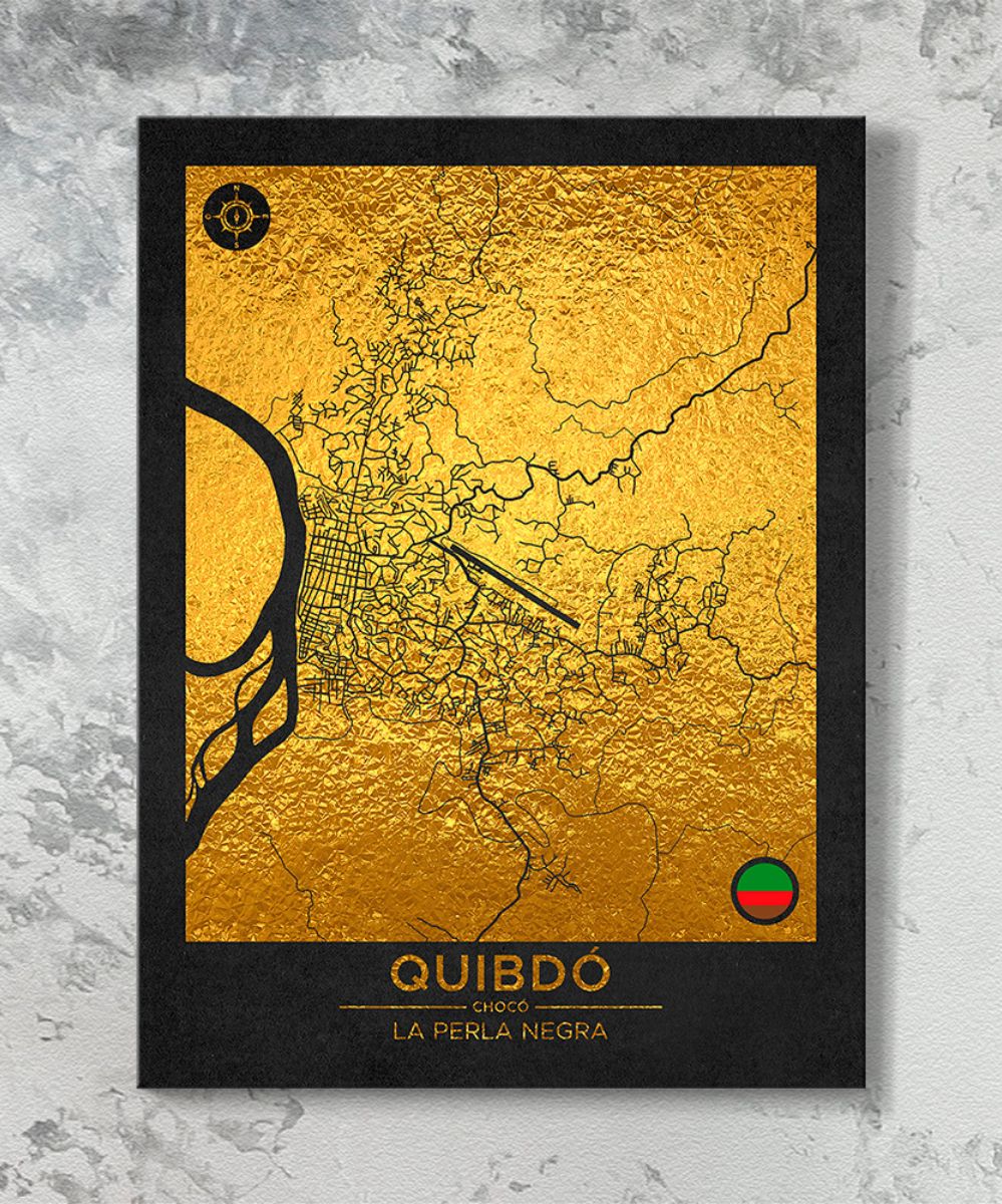 Cuadro Mapa Quibdó - Interior P - Dekosas