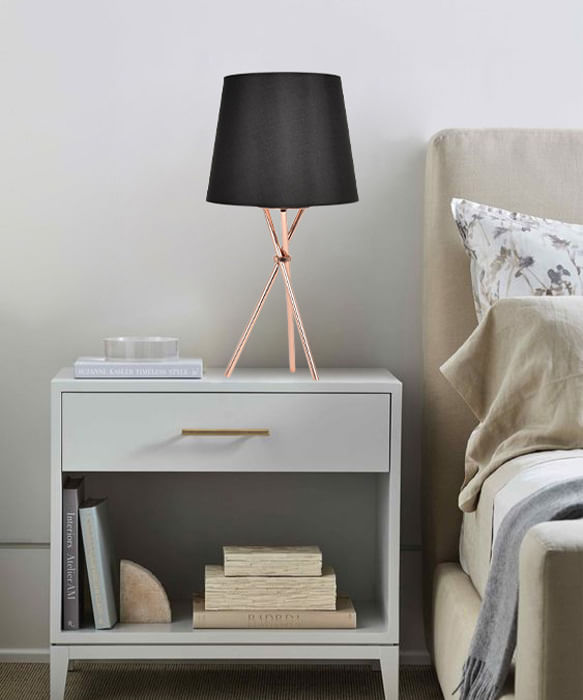 LAMPARA DE MESA YUGA BLACK-LIENXO - Dekosas