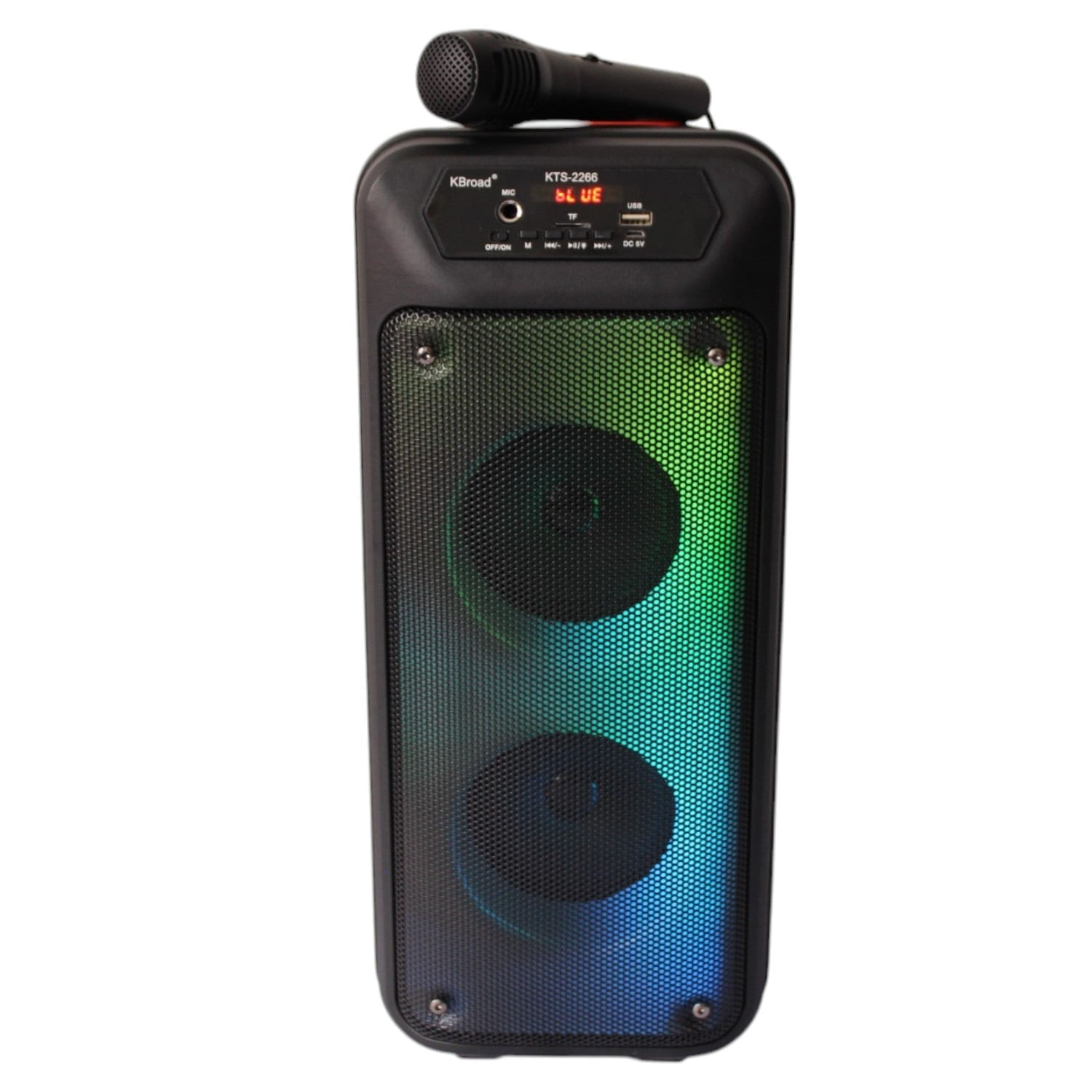 Parlante Bluetooth Con Doble Bocina Y Luces Led - Dekosas